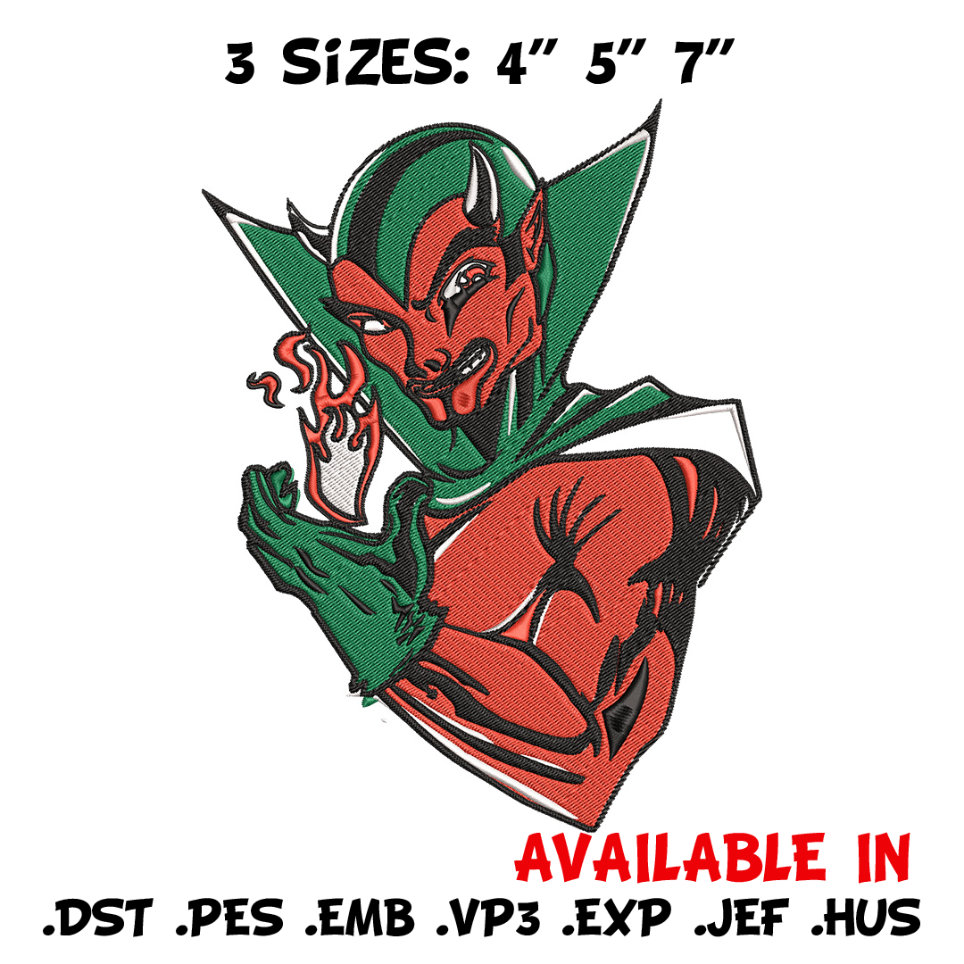 Delta Devils logo embroidery design, NCAA embroidery, Sport | Inspire ...