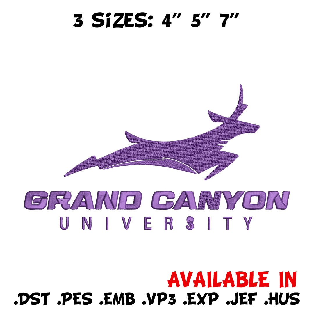 Grand Canyon logo embroidery design, Sport embroidery, logo | Inspire ...