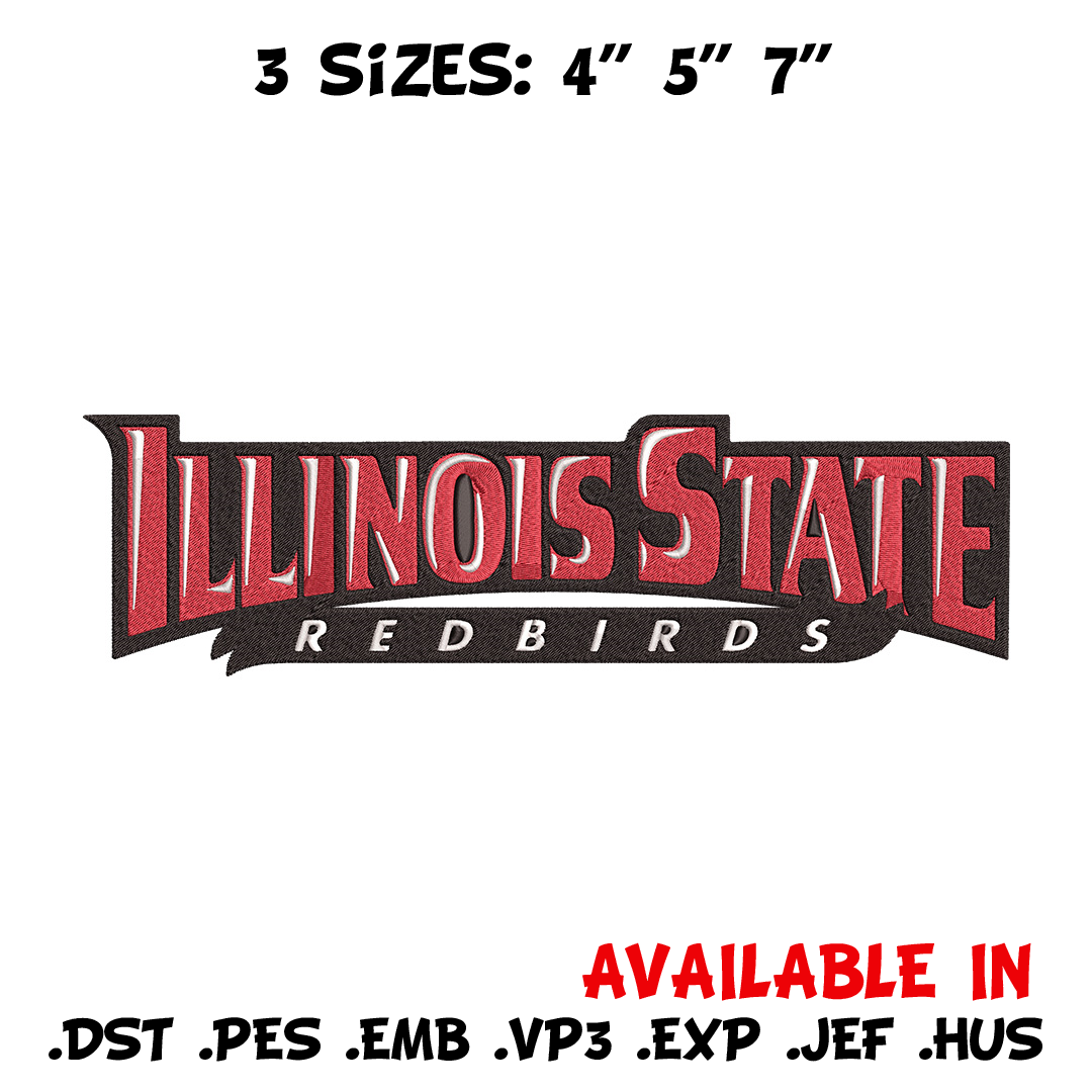 Illinois State logo embroidery design, Sport embroidery, log | Inspire ...