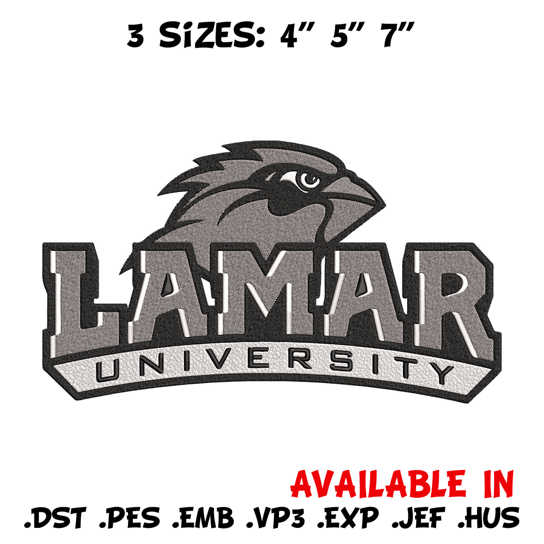 Lamar University Logo embroidery design, NCAA embroidery,Spo | Inspire ...