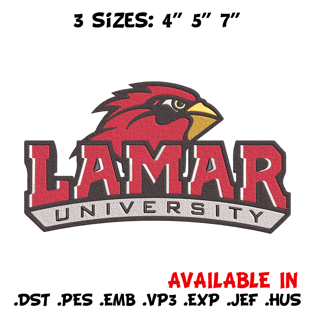 Lamar University logo embroidery design, Sport embroidery, l | Inspire ...
