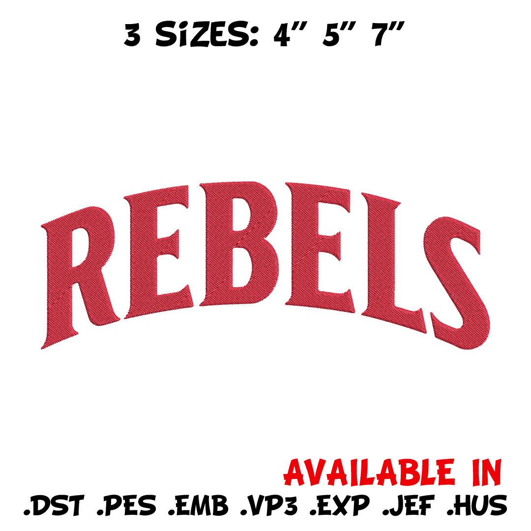 UNLV Rebels logo embroidery design, NCAA embroidery,Sport em | Inspire ...
