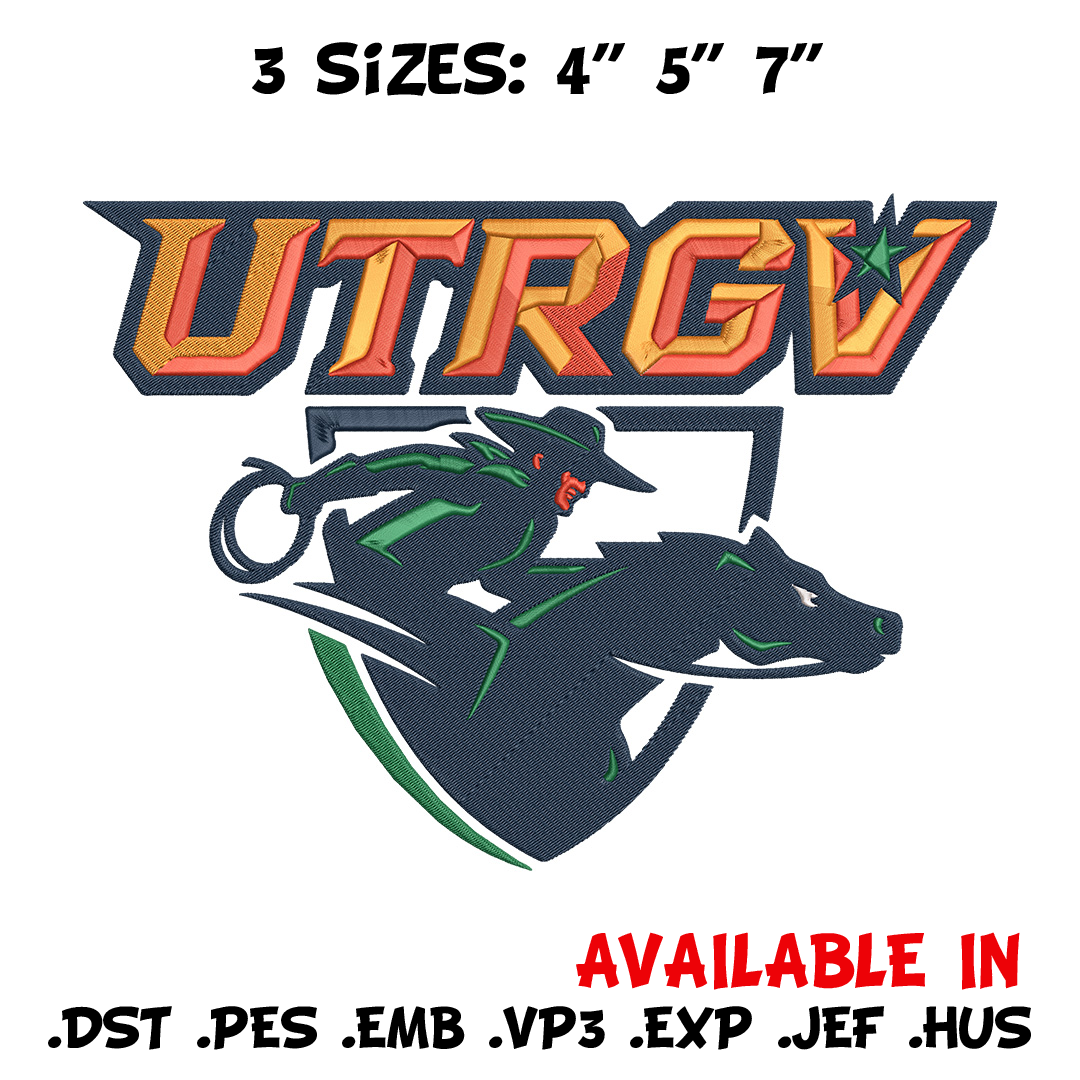 UTRGV Vaqueros logo embroidery design, NCAA embroidery, Spor | Inspire ...