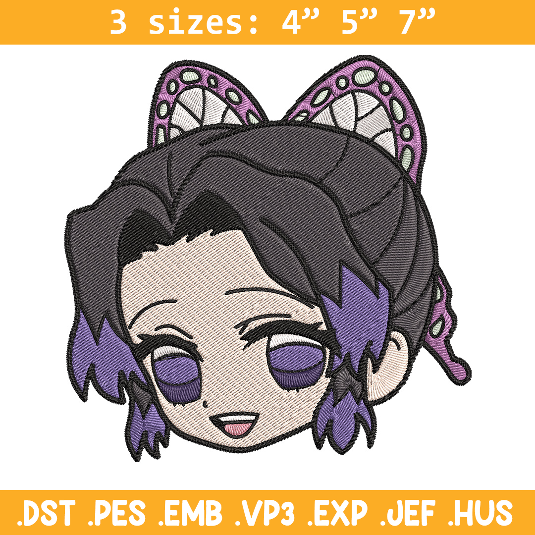 Shinobu sticker Embroidery Design, Demon slayer Embroidery, - Inspire ...