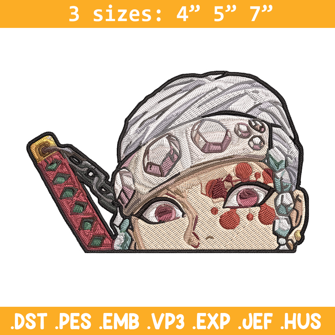 Tengen Peeker Embroidery Design, Demon slayer Embroidery, Em - Inspire ...