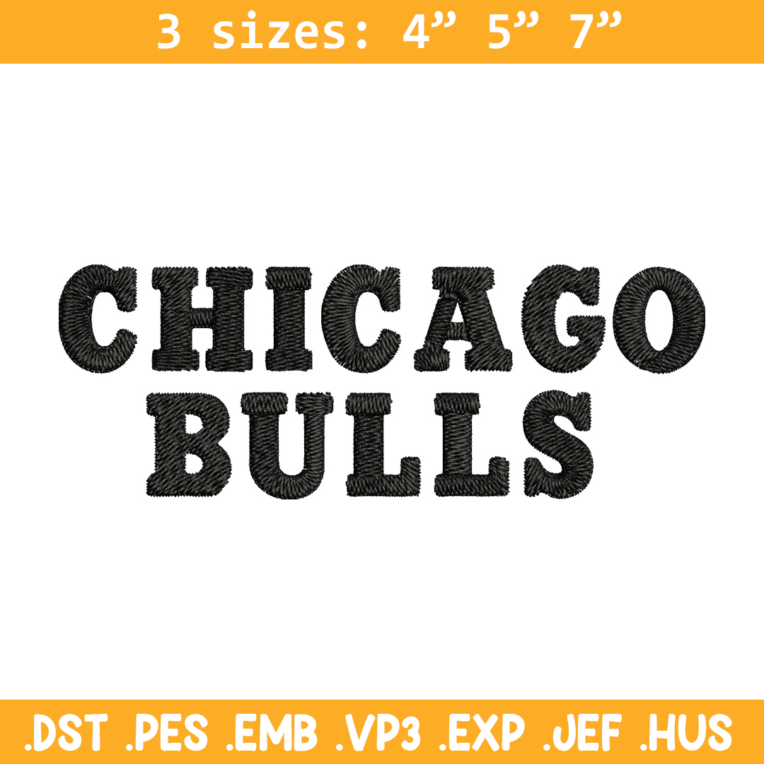 Chicago Bulls logo embroidery design,NBA embroidery, Sport e - Inspire ...