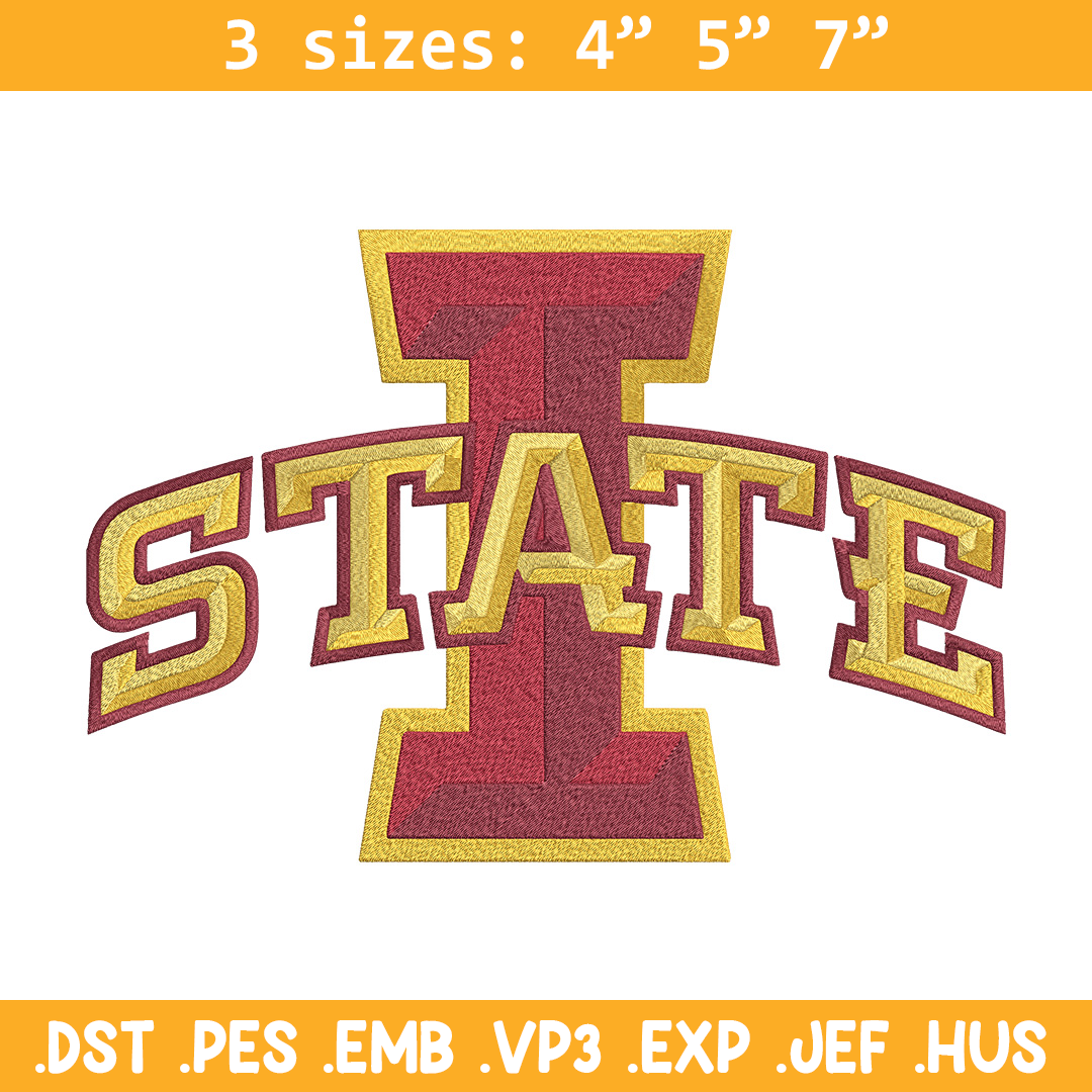 Iowa State logo embroidery design, NCAA embroidery, Sport em - Inspire ...