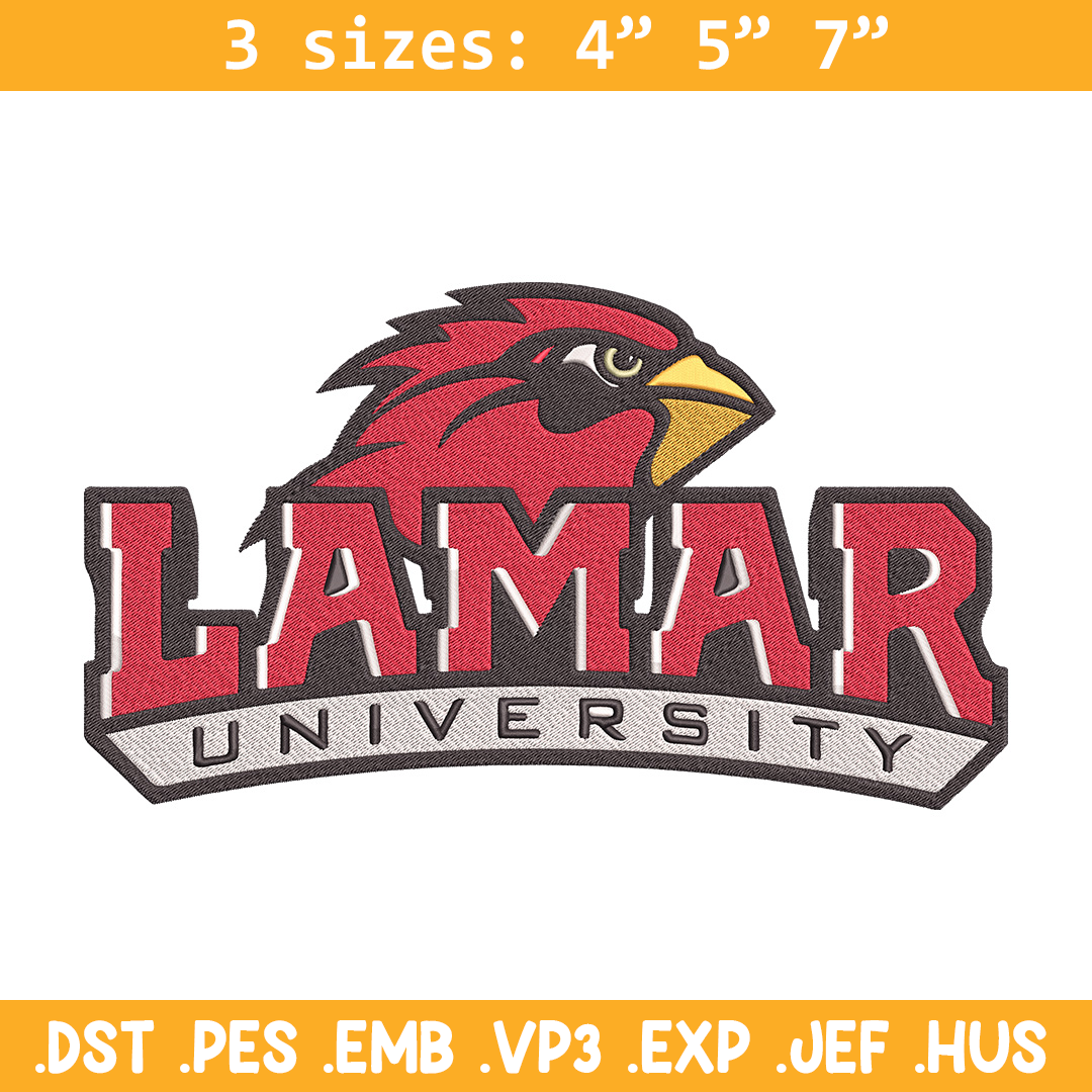 Lamar University logo embroidery design, Sport embroidery, l - Inspire ...