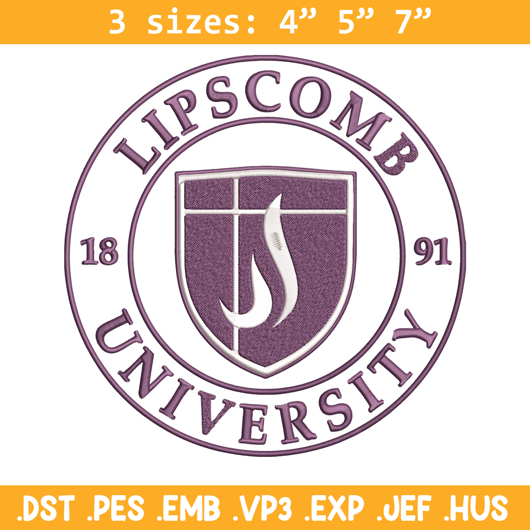 Lipscomb University logo embroidery design, NCAA embroidery, - Inspire ...