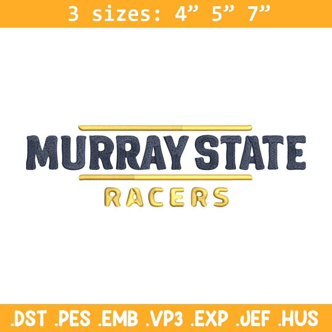 Murray State Racers logo embroidery design, NCAA embroidery, - Inspire ...