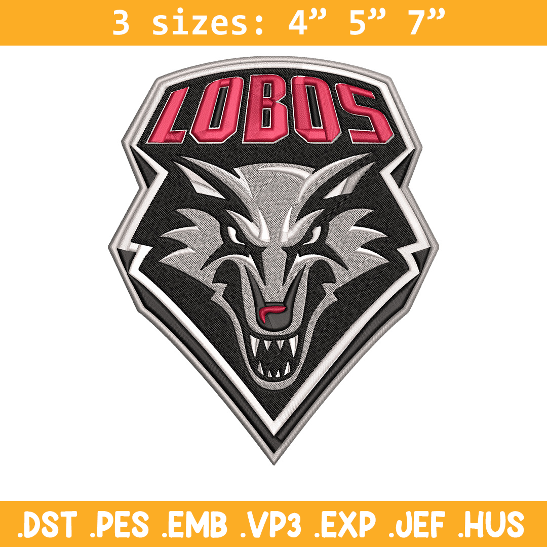 New Mexico Lobos logo embroidery design, NCAA embroidery, Em - Inspire ...