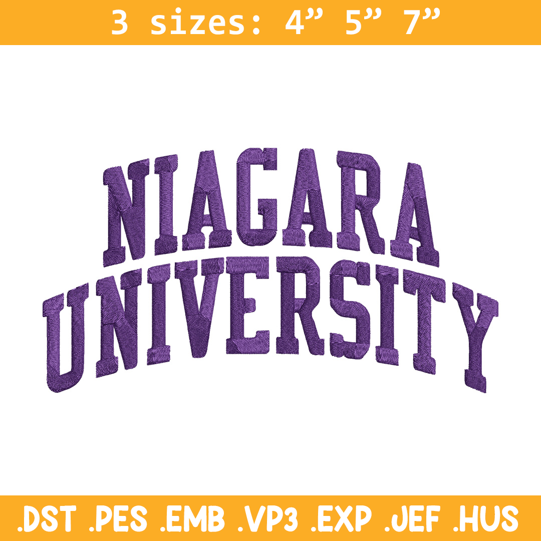Niagara University logo embroidery design, NCAA embroidery, - Inspire ...