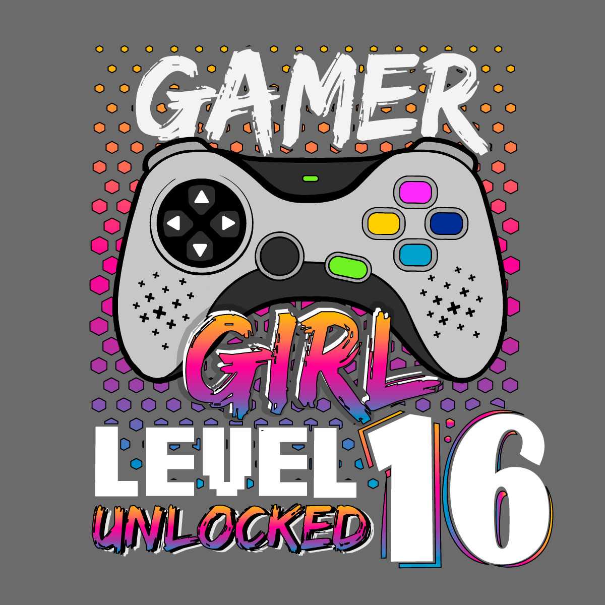 Gamer Girl Level 11 Unlocked Video Game 16Th Birthday svg | Inspire Uplift