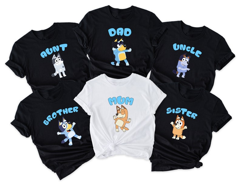 Bluey Family Shirt, Bluey Brother Shirt, Bluey Cartoon Shirt | Inspire ...