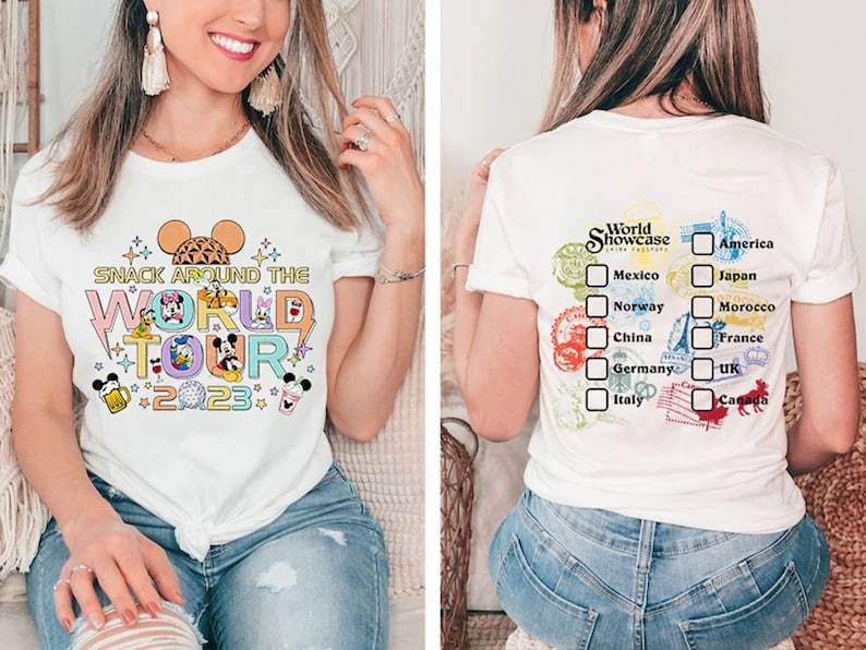 Snack Around The World Epcot Shirt, Epcot World Tour 2023 Sh | Inspire ...