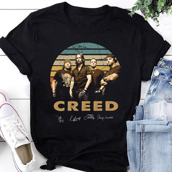 90s Vintage Creed Band T-Shirt, Creed Band Signature Shirt, | Inspire ...