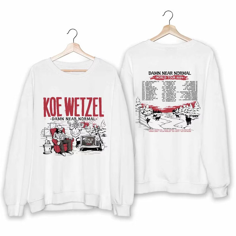 Koe Wetzel - Damn Near Normal World Tour 2024 Shirt, Koe Wet | Inspire ...