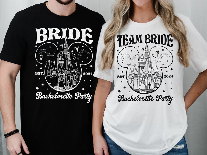 Disney Castle Team Bride And Bride To Be Shirt | Disney Bach - Inspire ...