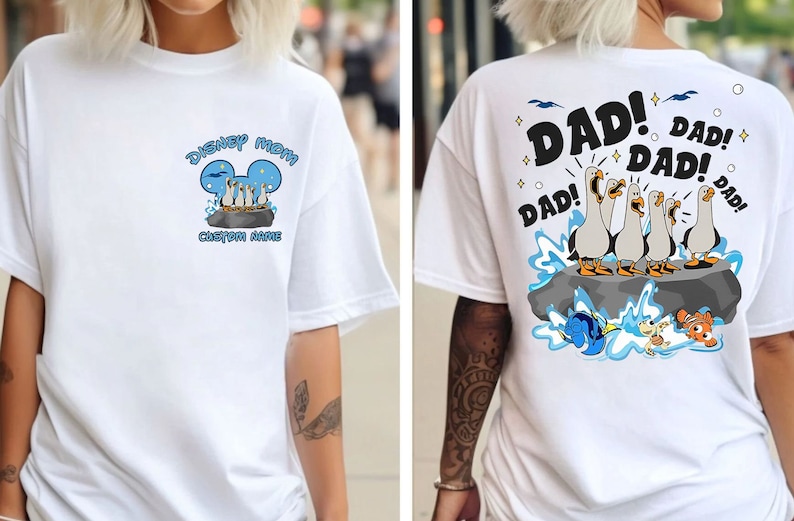 Disney 2-Sided Pixar Finding Nemo Seagull Dad Shirt | Person | Inspire ...