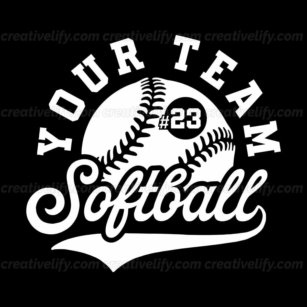 Personalized Softball Team Svg Softball Player Svg Digital F | Inspire ...
