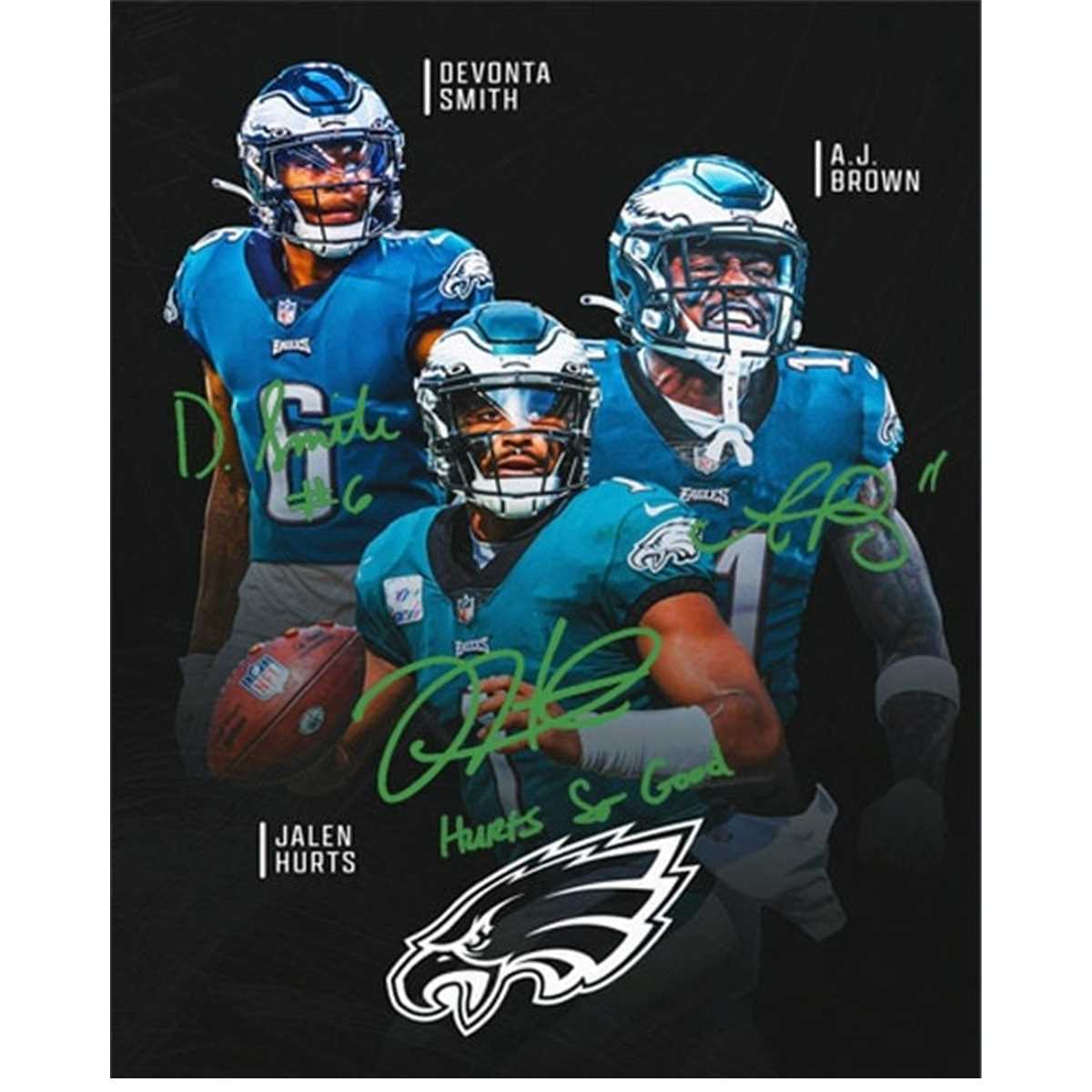 Jalen Hurts AJ Brown Devonta Smith Signed Photo Autograph Pr | Inspire ...