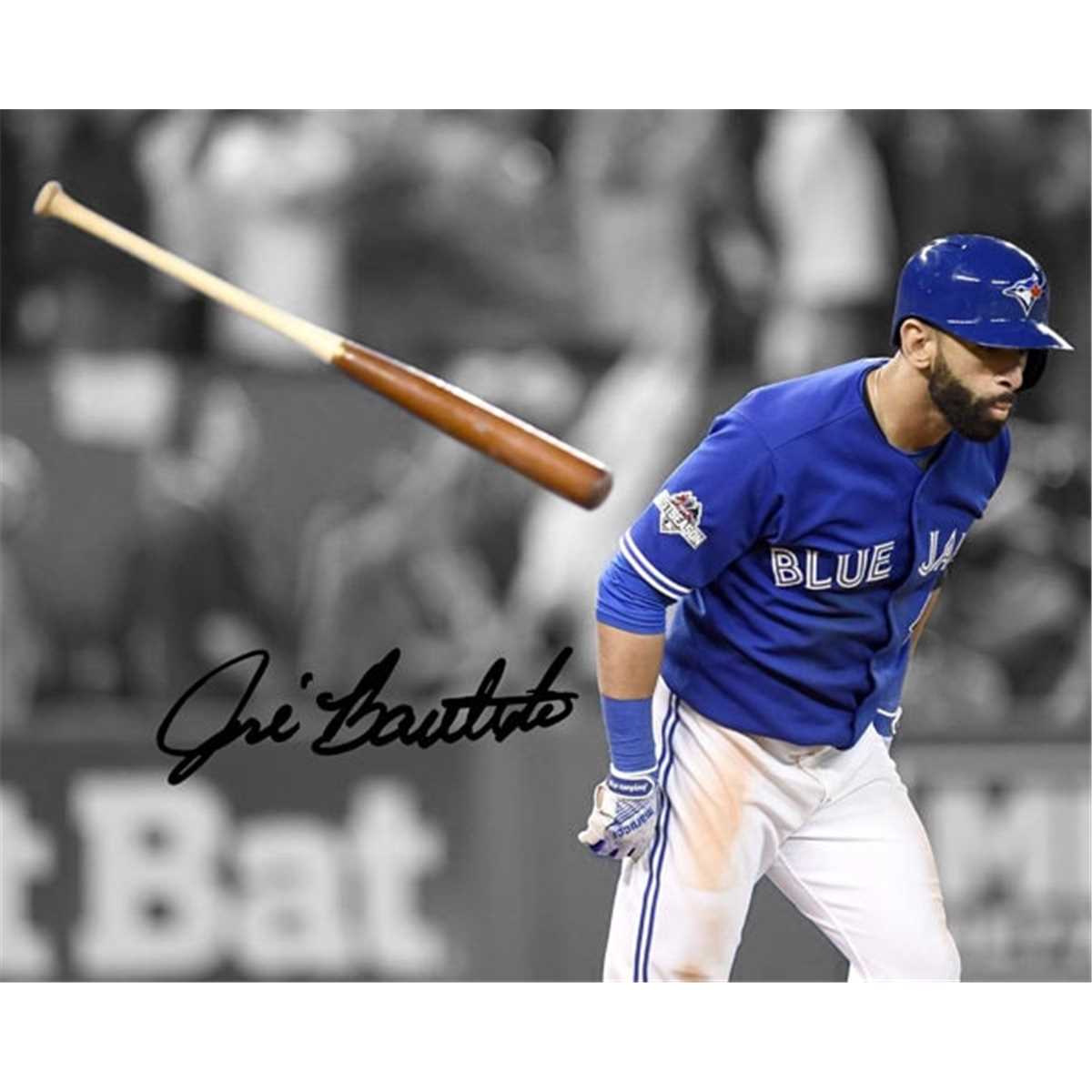 Jose Bautista Toronto Blue Jays Bat Flip Signed Photo Autogr | Inspire Uplift