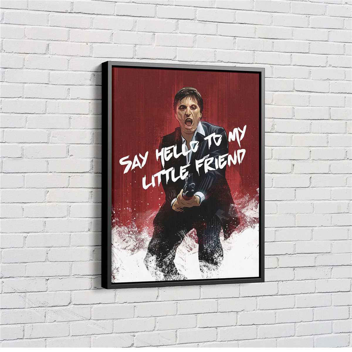 Scarface Poster Say Hello To My Little Friend Movie Canvas U | Inspire ...