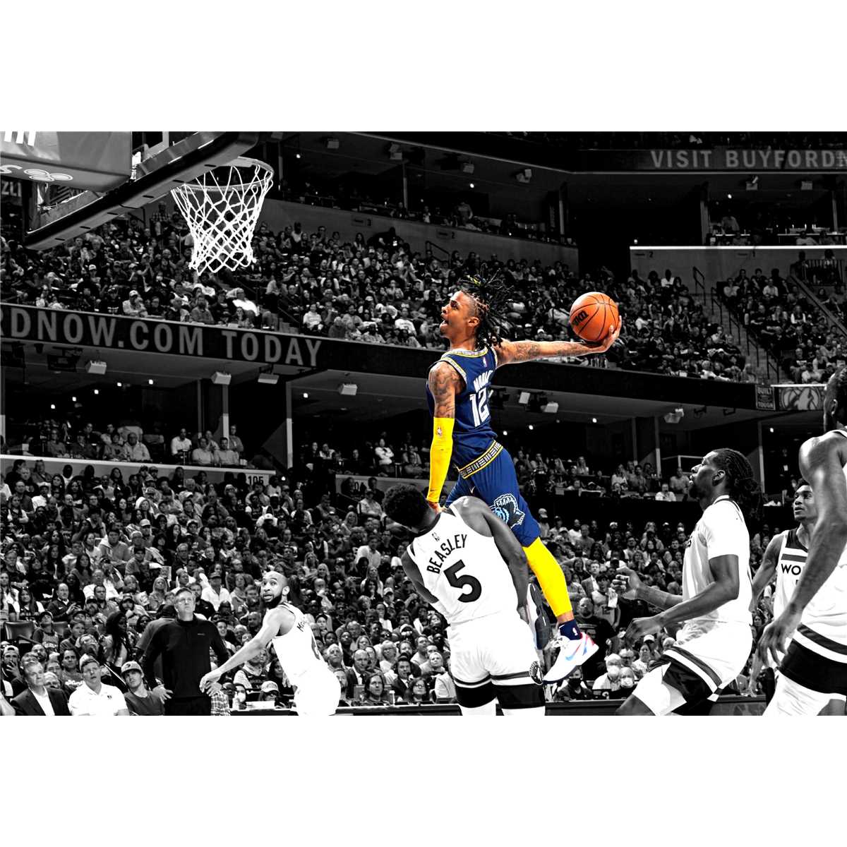 Ja Morant, printable poster, Memphis Grizzlies, sports art, | Inspire ...