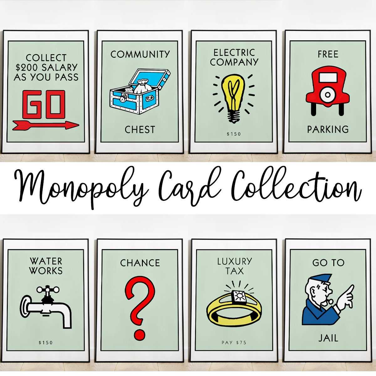 Monopoly Posters – Game Room Art | Inspire Uplift