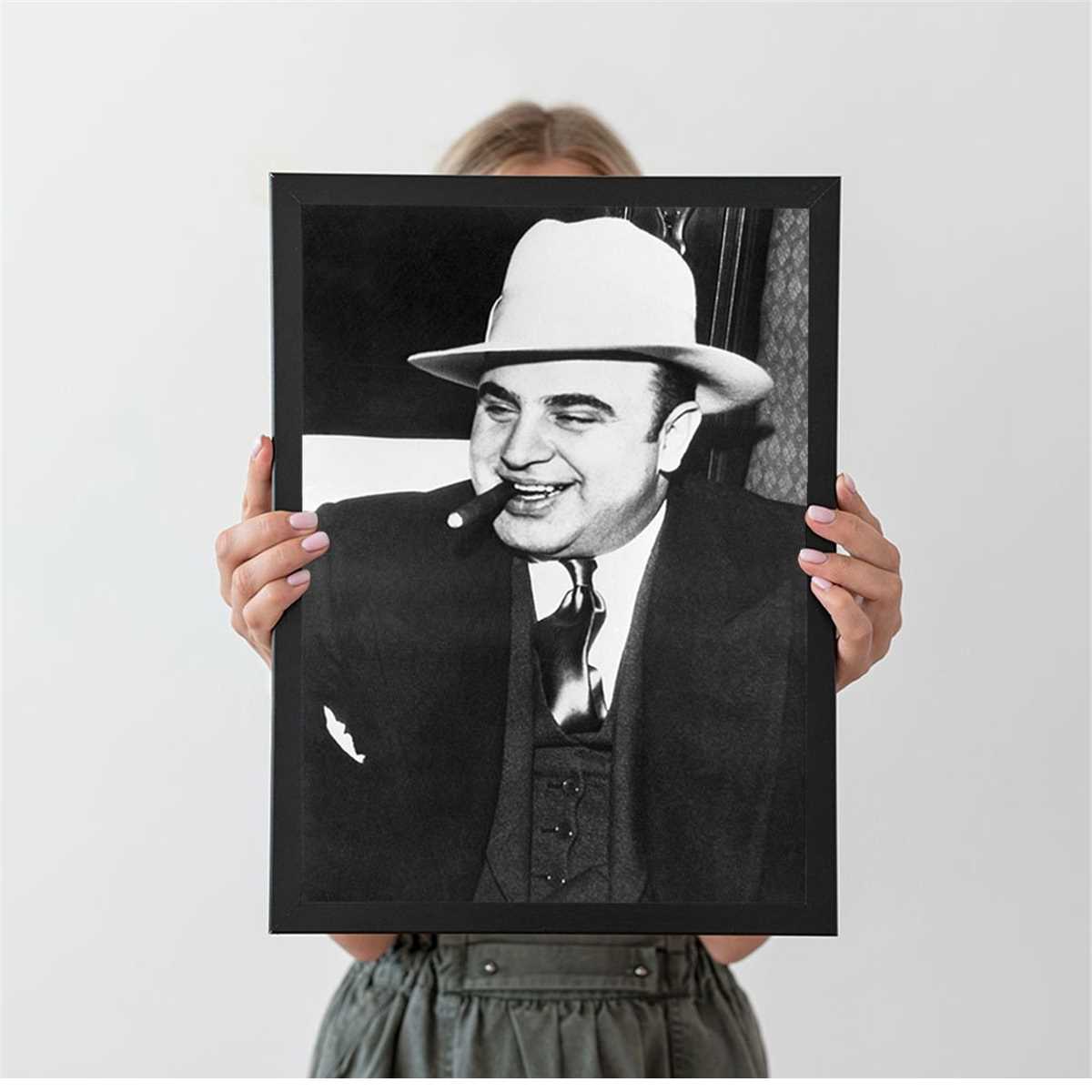 Al Capone Hat And Cigar Mafia Poster, A4 A3 A2 A1, Wall Deco - Inspire ...