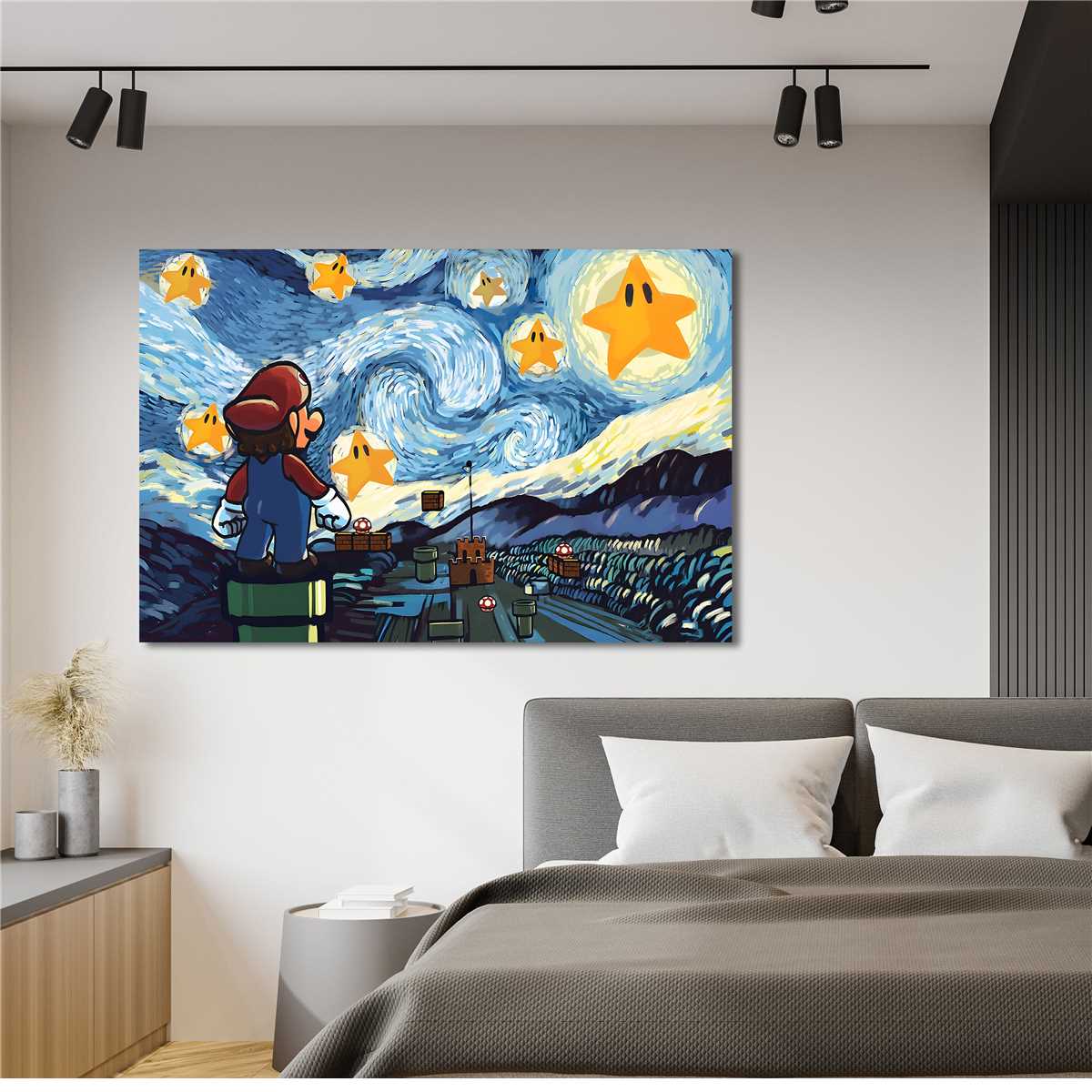 Super Mario Canvas Mario Wall Art Super Mario Canvas Art Sup | Inspire ...