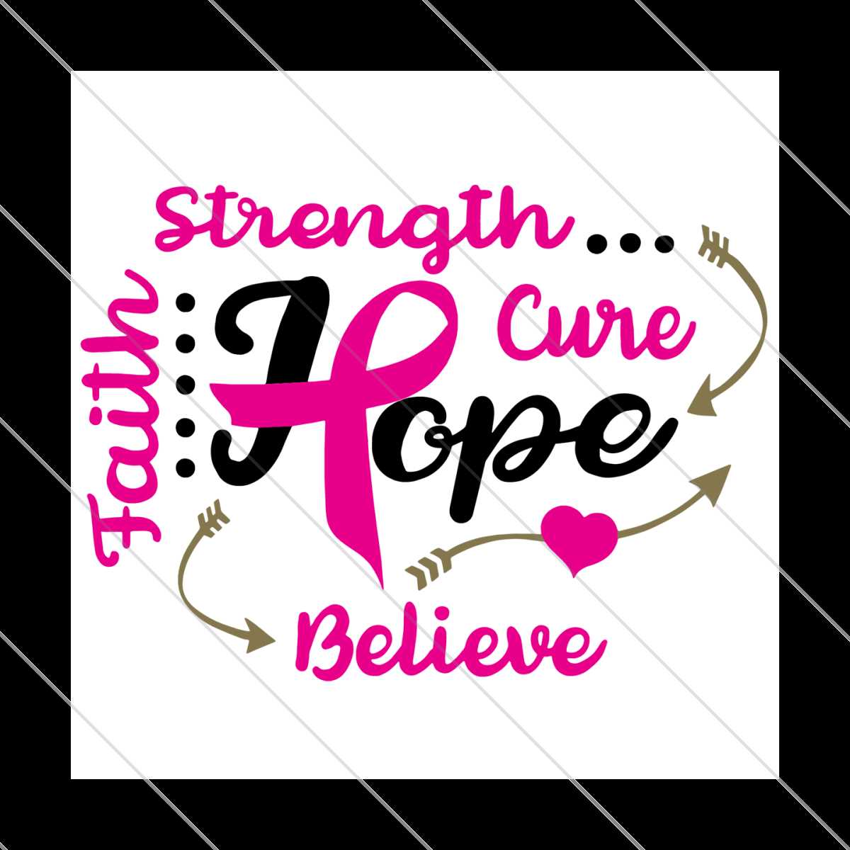 Faith strong hope believe,breast cancer svg, breast cancer r | Inspire ...