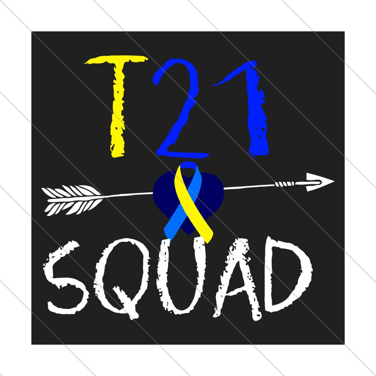 T21 Squad Svg, Trending Svg, T21 Svg, Ribbon Svg, Yellow And - Inspire ...