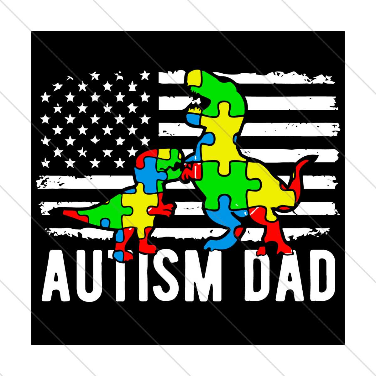 Autism Dad Trex America Flag Svg, Autism Svg, Awareness Svg, - Inspire ...