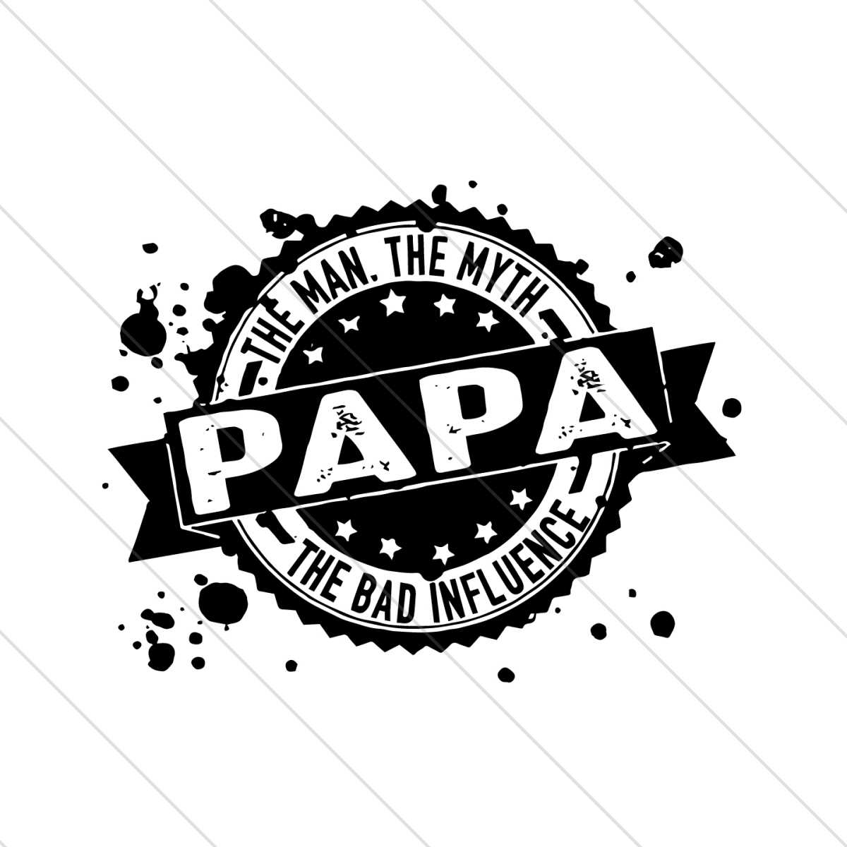 Papa The Man The Myth The Bad Influence Svg, Fathers Day Svg | Inspire ...
