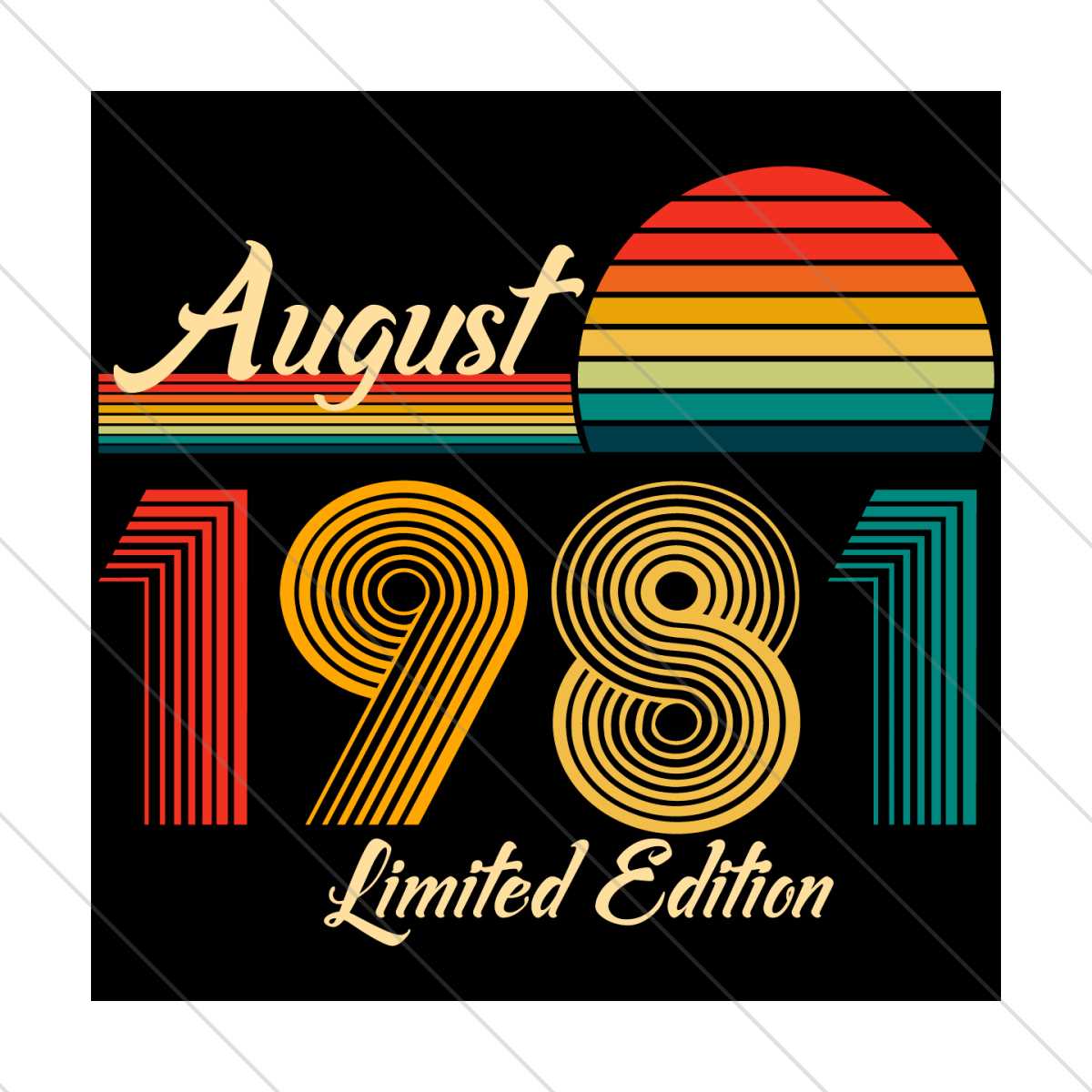August 1981 Birthday Limited Edition Svg | Inspire Uplift