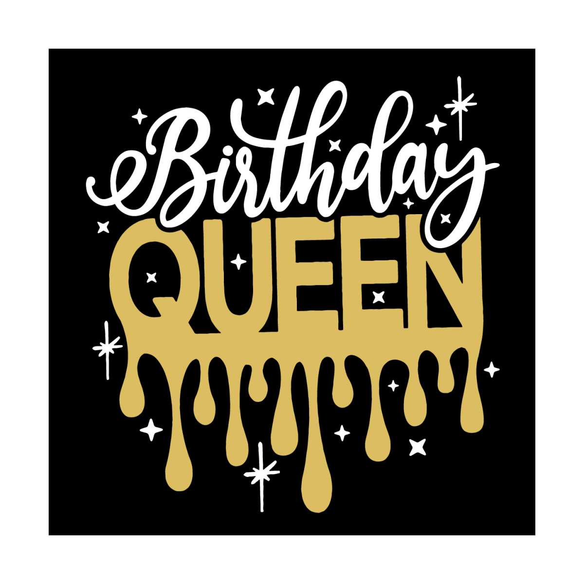 Birthday Dripping Queen Svg File Digital - Inspire Uplift