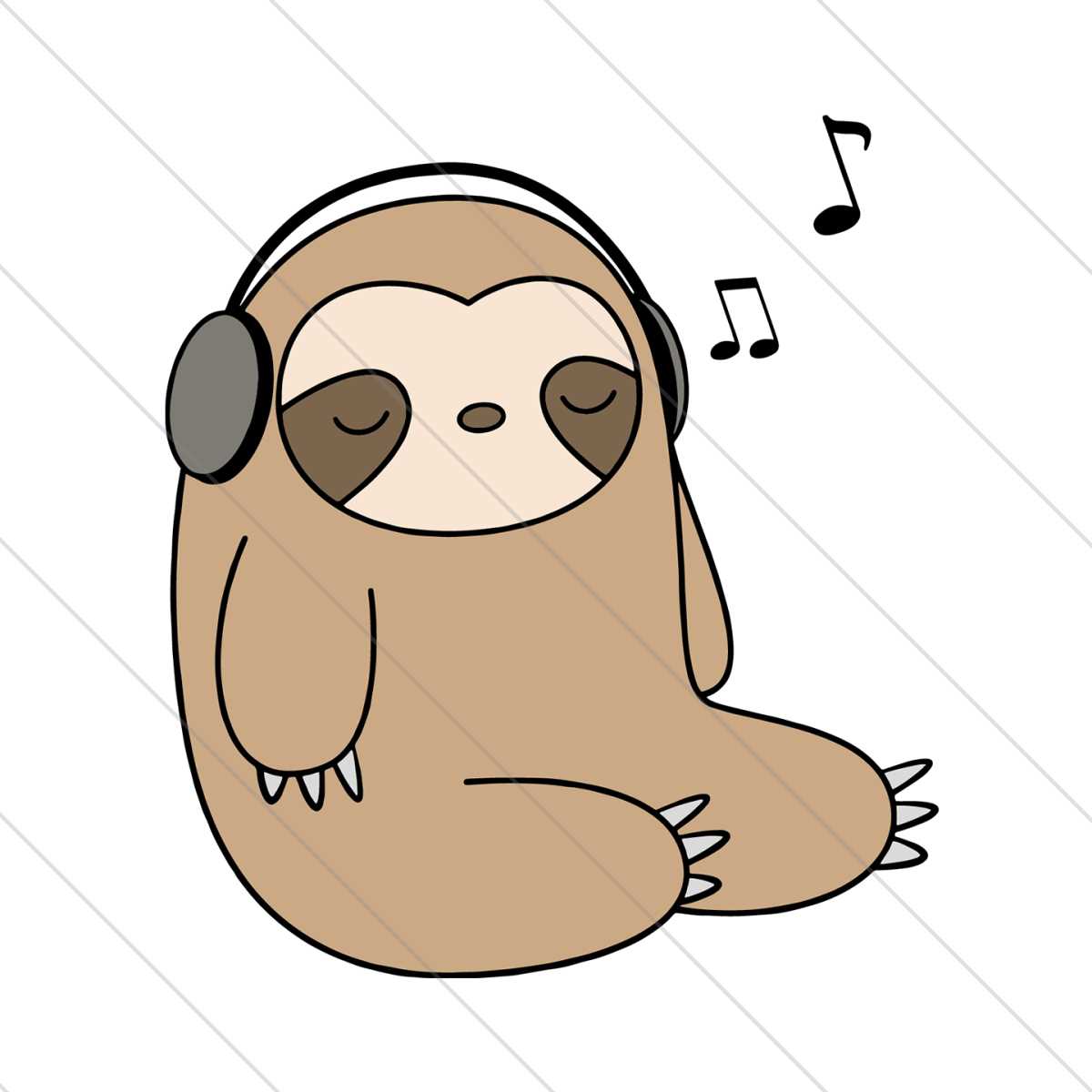 Sloth Music Svg, Cute Sloth svg,Sloth Lover Svg, Hydroflask | Inspire ...