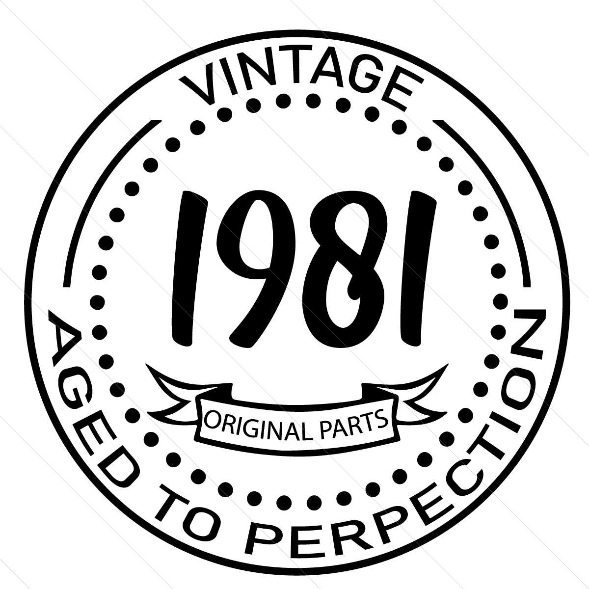 Vintage 1981 Aged To Perfection Svg | Inspire Uplift