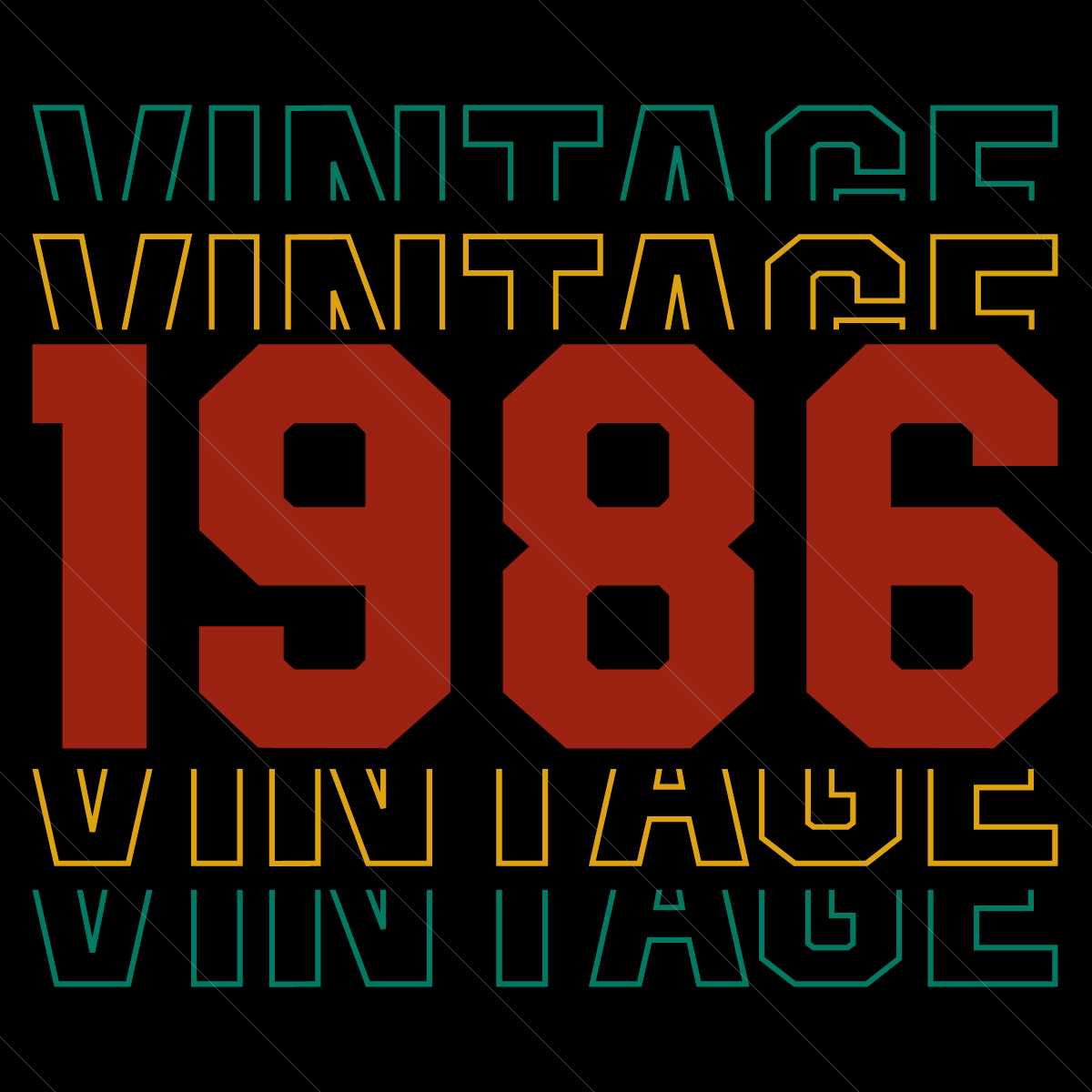 Vintage 1986 Birthday Svg | Inspire Uplift