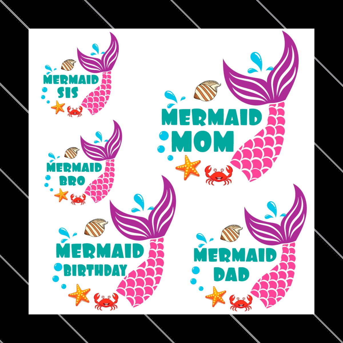 Mermaid Family Svg | Inspire Uplift