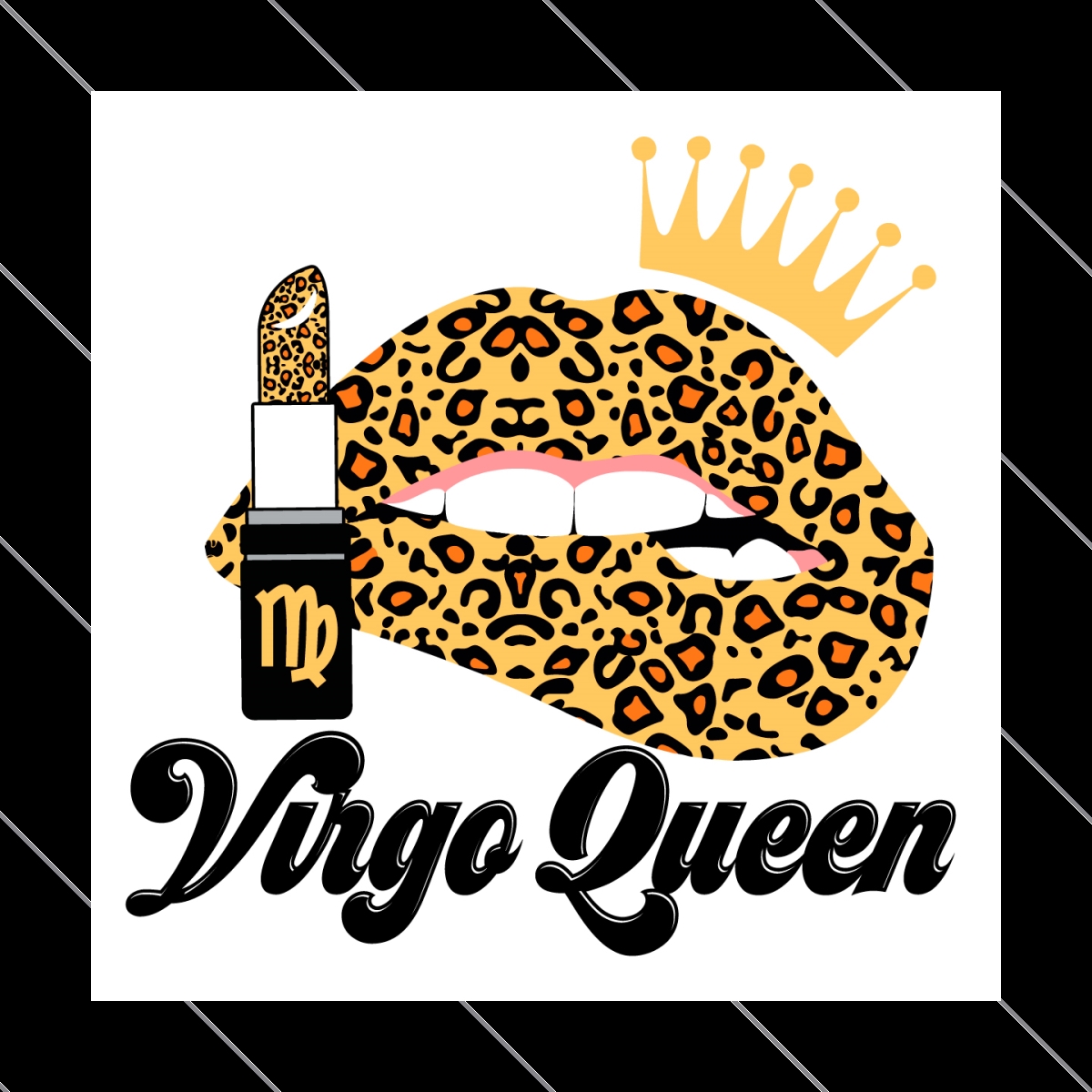 Virgo Queen Leopard Lips Zodiac Birthday Svg | Inspire Uplift