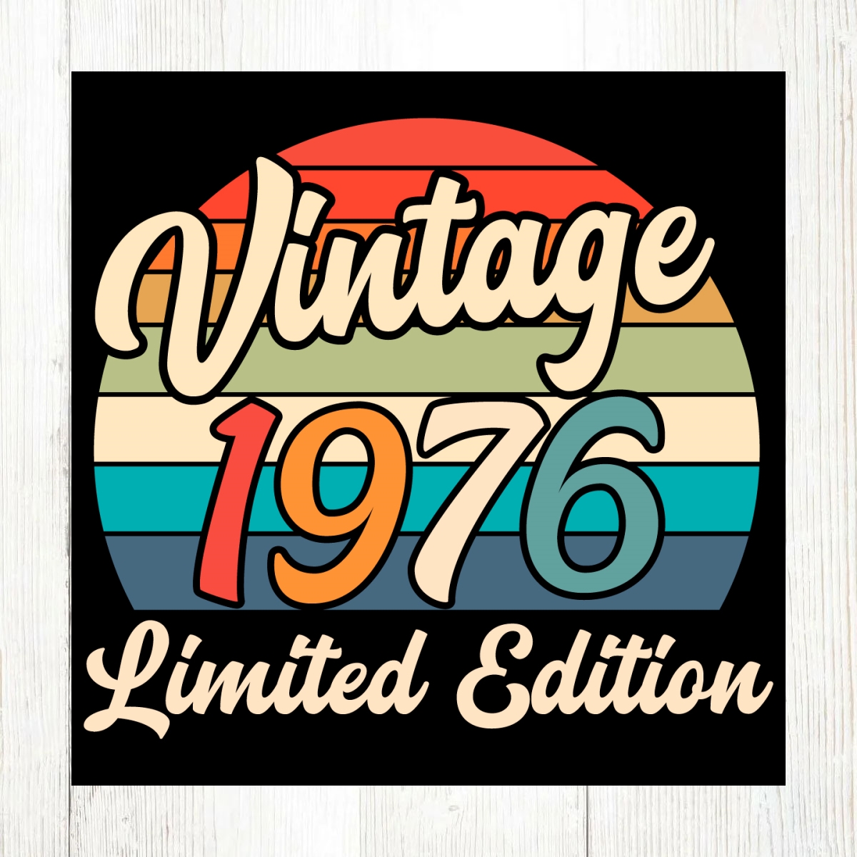 Vintage 1976 Birthday Svg File Digital | Inspire Uplift