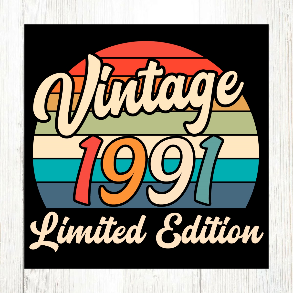 Vintage 1991 Birthday Svg, born in 1991 svg | Inspire Uplift
