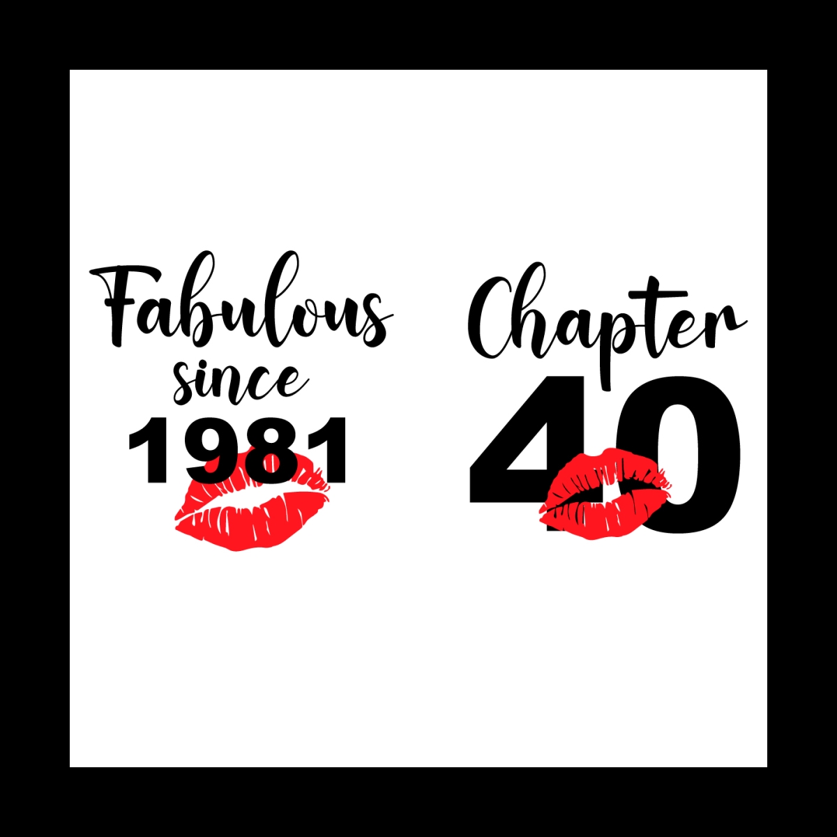 Fabulous Since 1981 40th Birthday Svg | Inspire Uplift