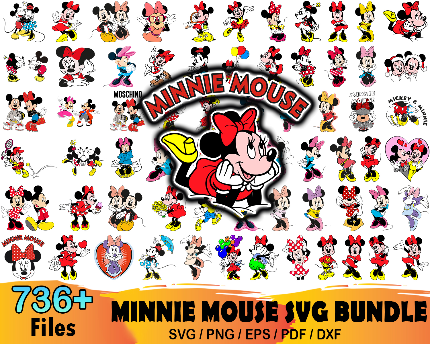 736 Minnie Mouse Svg Bundle, Disney Svg, Minnie Svg | Inspire Uplift