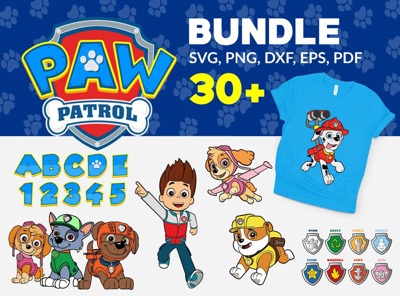 30 Paw Patrol Bundle Svg, Trending Svg, Paw Patrol Svg | Inspire Uplift