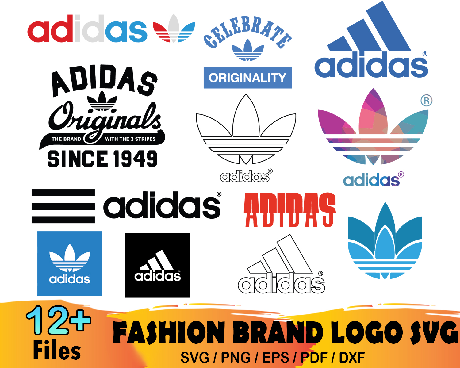 9 Adidas Bundle Svg, Adidas Logo Svg, Adidas Vector | Inspire Uplift