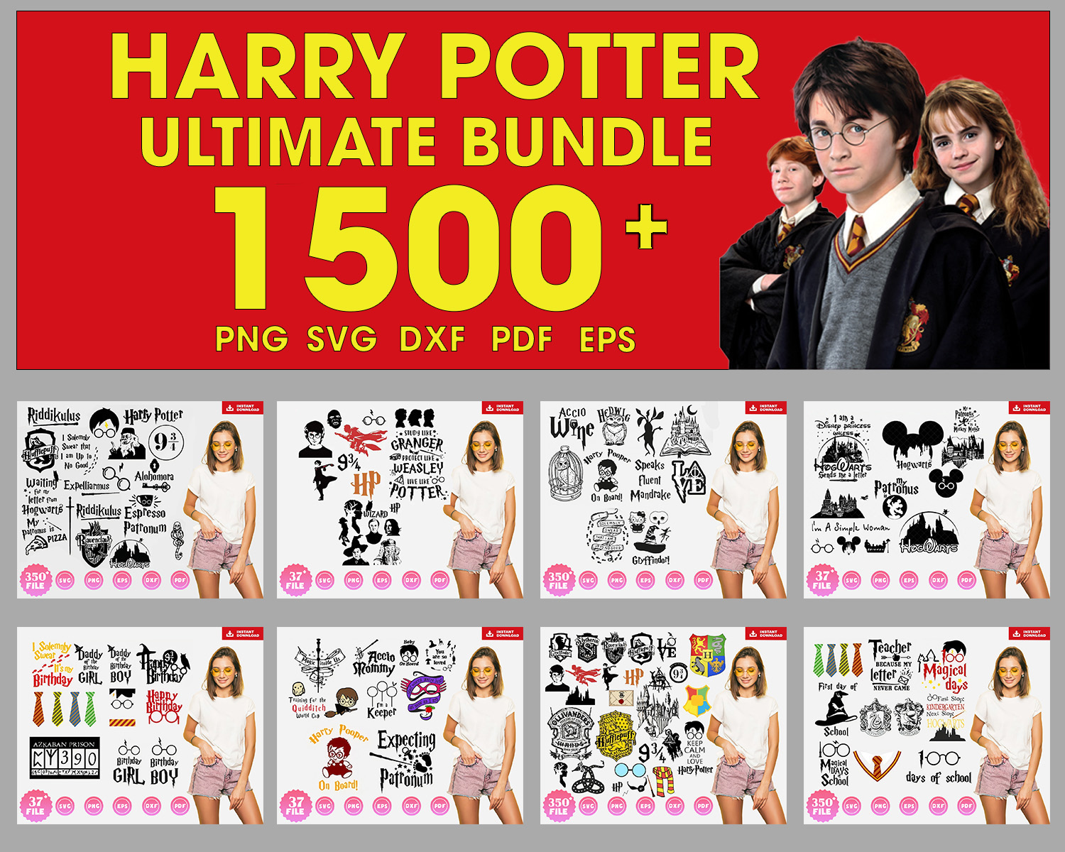 1500 Harry Potter Svg Bundle, Harry Potter Svg, Harry Potter | Inspire ...