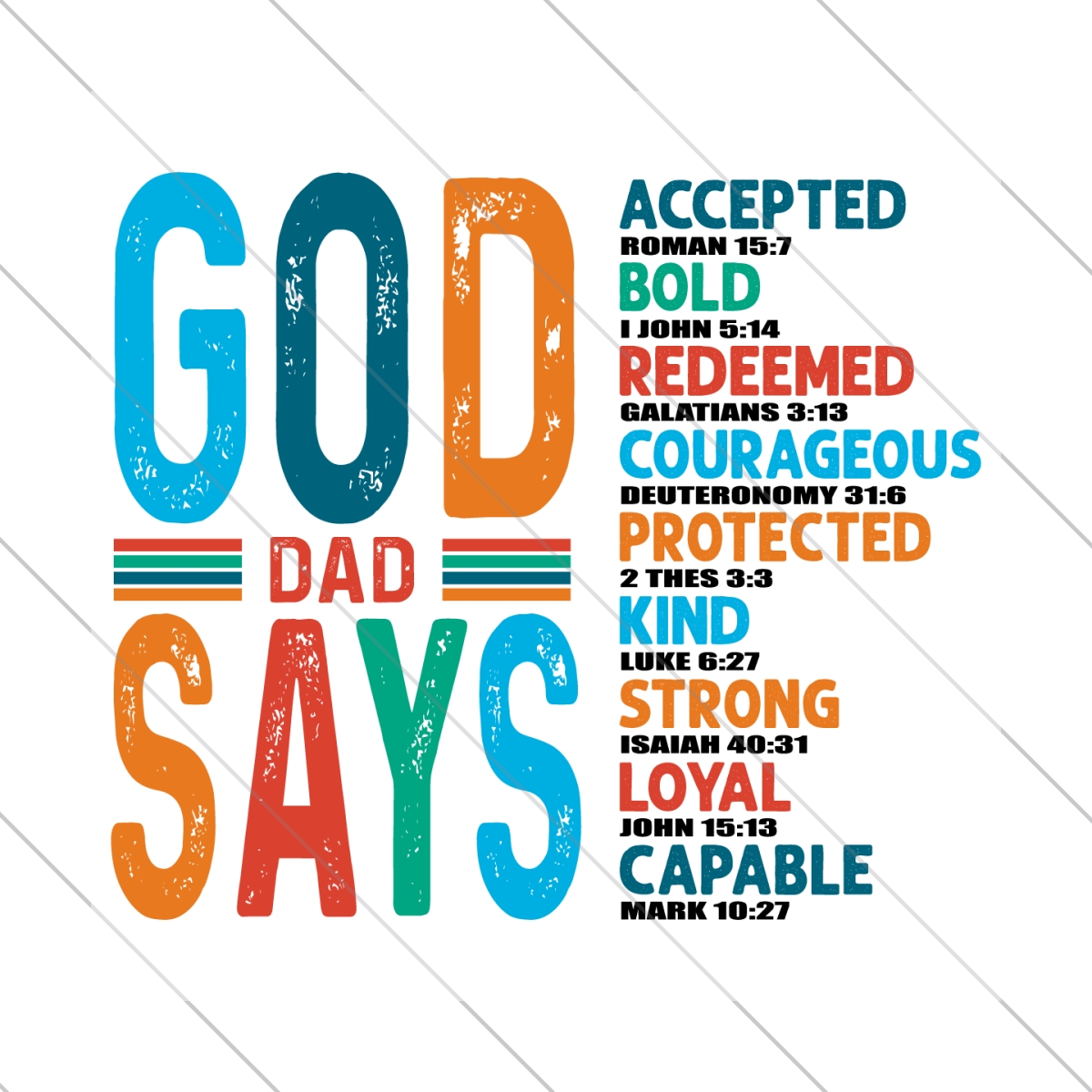 God Say Dad Svg, Brave Like David Png, Fathers Day Png, Bibl | Inspire ...